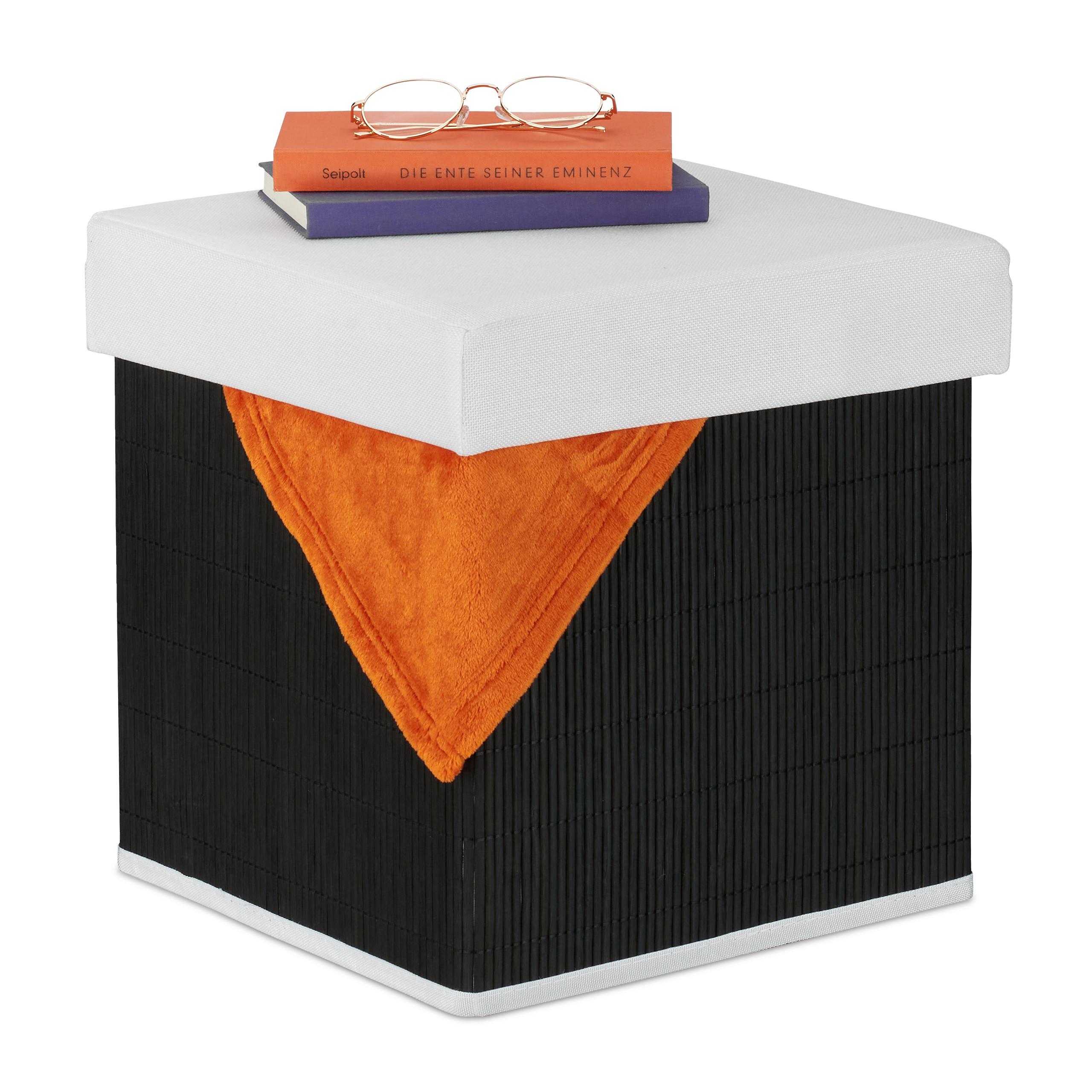 Sitzhocker Sitzwürfel faltbar Fußhocker Polsterhocker Falthocker ...